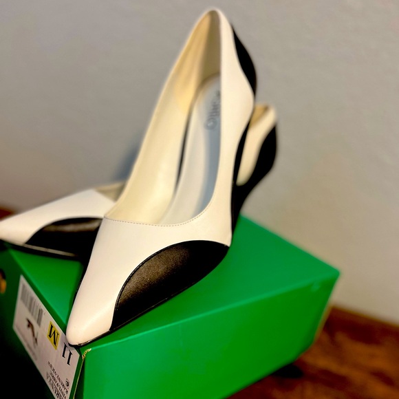 Shoes | Chic Twotone Black And White Womens Heels | Poshmark